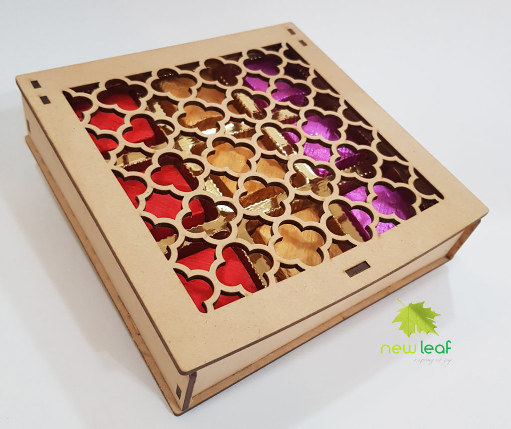 Flower Design Wooden Box – New Leaf Store